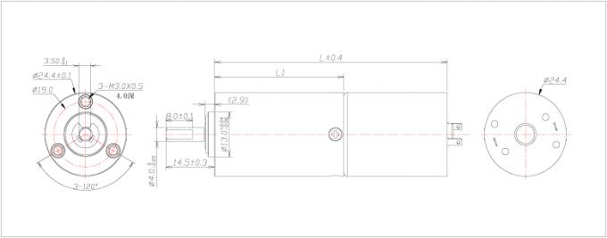 41rpm Micro Planetary Gearbox Plastic Gear Motor 24mm 12V For Door Lock