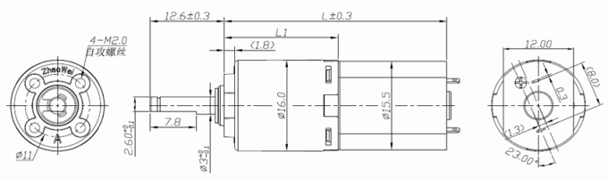 Low Rpm High Torque Small Gear Motor 6V DC 16MM With Low Tolerance